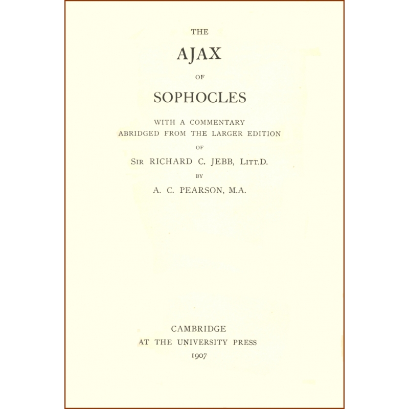 The Ajax of Sophocles | Sophocle